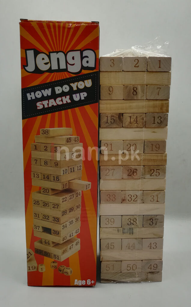 Jenga Wooden Stacking Tower Game - 54 PCS Price in Pakistan - Inam.pk