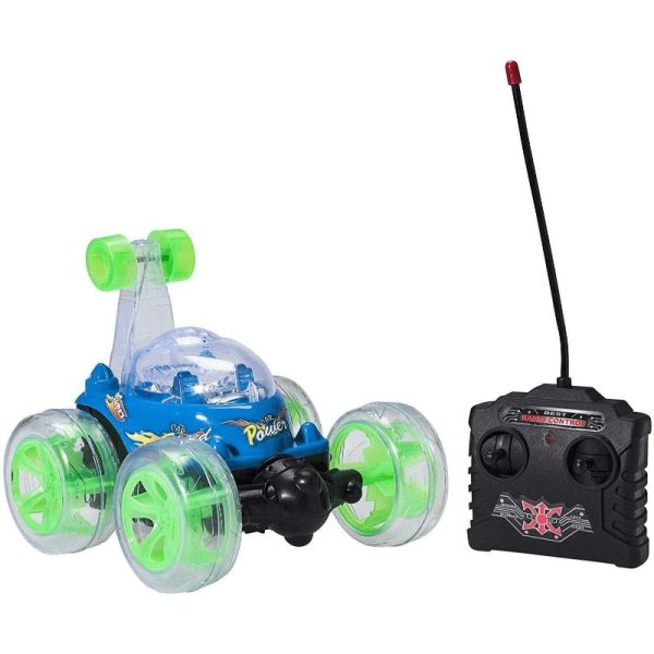 Rechargeable Remote Control Stunt Car 360 Degree Rolling with 3D Lights ...
